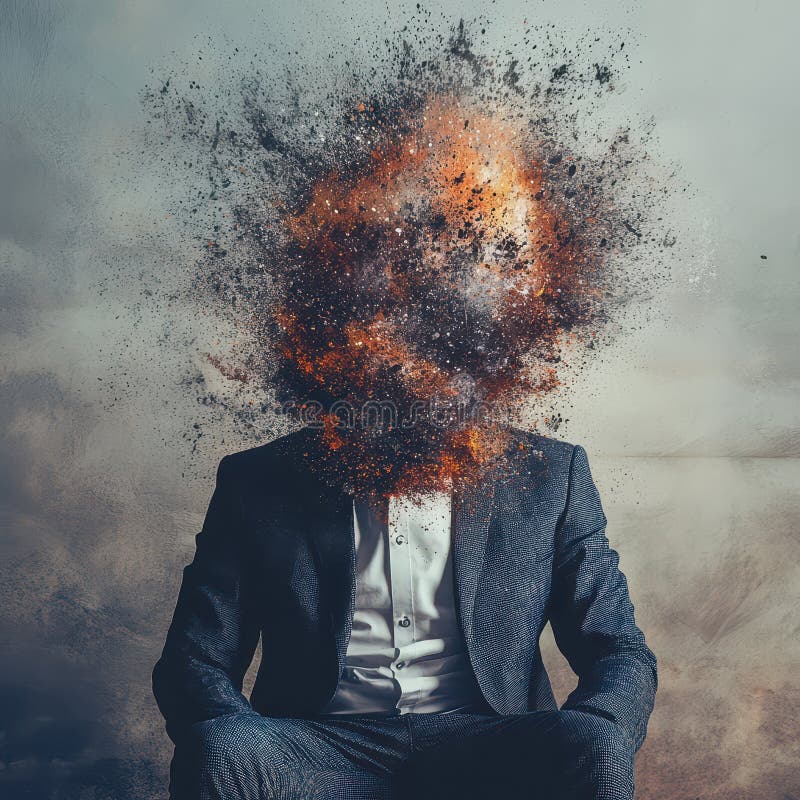 Man Suit Explosive Art Concept Head Stock Photos - Free & Royalty-Free ...