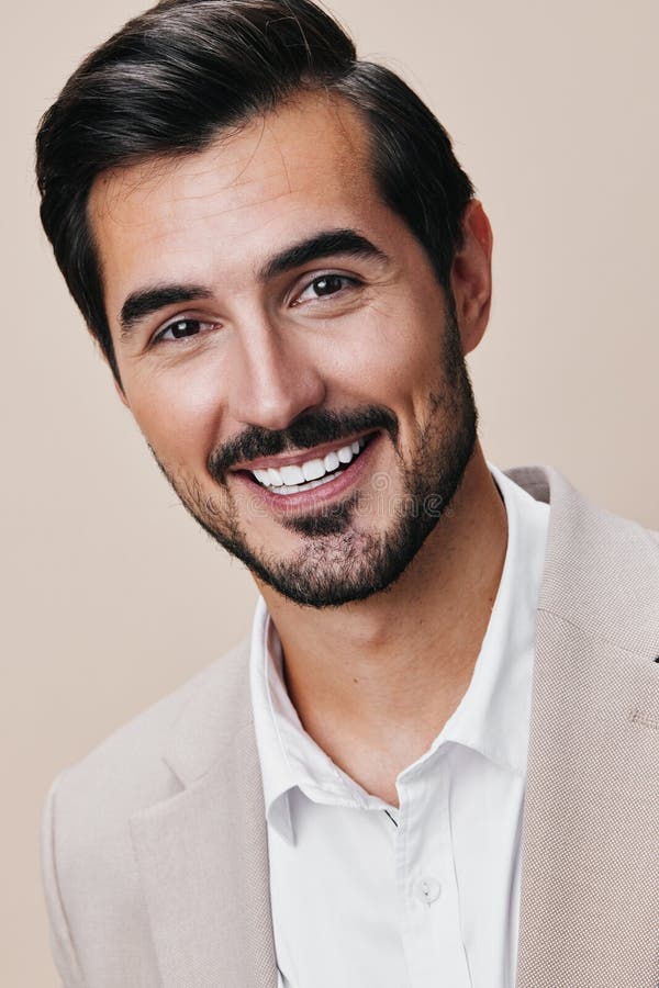 Man Beige Business Guy Portrait Happy Copyspace Handsome Smiling Suit ... Man Beige Business Guy Portrait Happy Copyspace Handsome Smiling Suit ...
