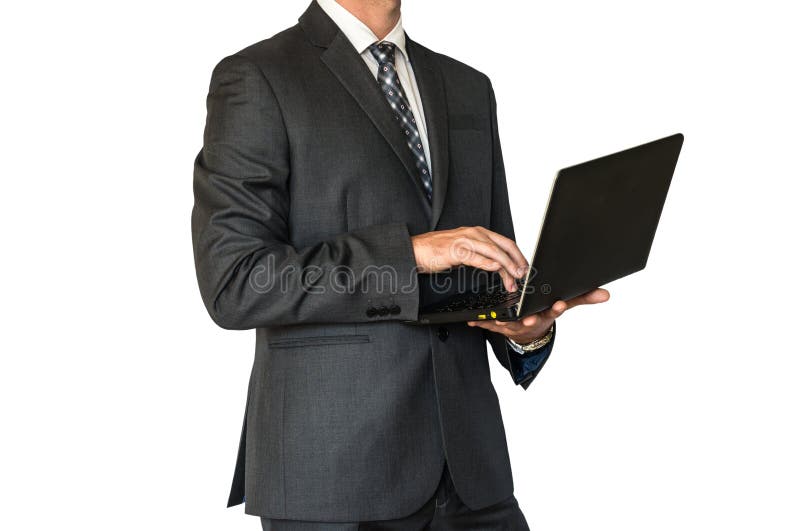 2,618 Black Man Suit Holding Laptop Stock Photos - Free & Royalty-Free ...