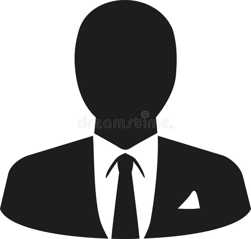 Man with suit icon stock vector. Illustration of suit - 107185349