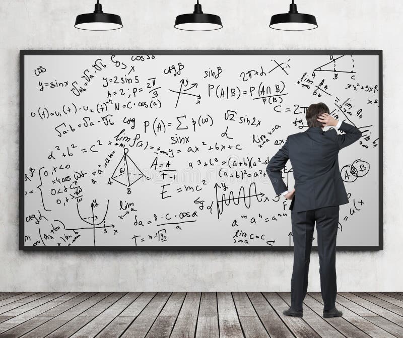 Man in Suit Looking at Whiteboard with Formulas Stock Photo - Image of ... Man in Suit Looking at Whiteboard with Formulas Stock Photo - Image of ...