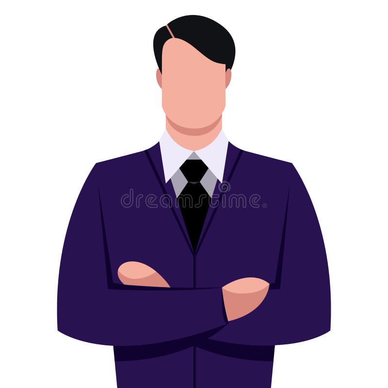 Office, Manager Job, Stylized Man in Suit Stock Vector - Illustration ...