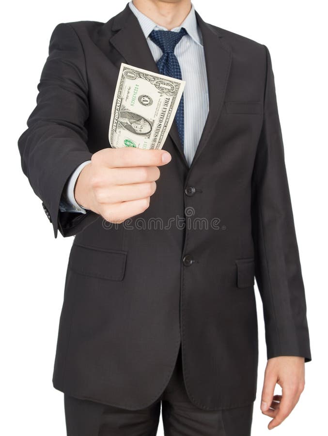 Man in suit with money stock image. Image of banker, broker - 22900849