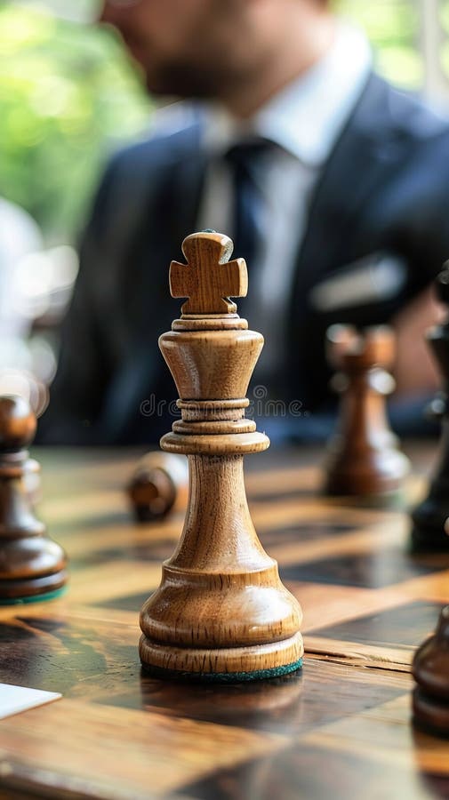 A Man in a Suit is Playing Chess Stock Photo - Image of indoor ...