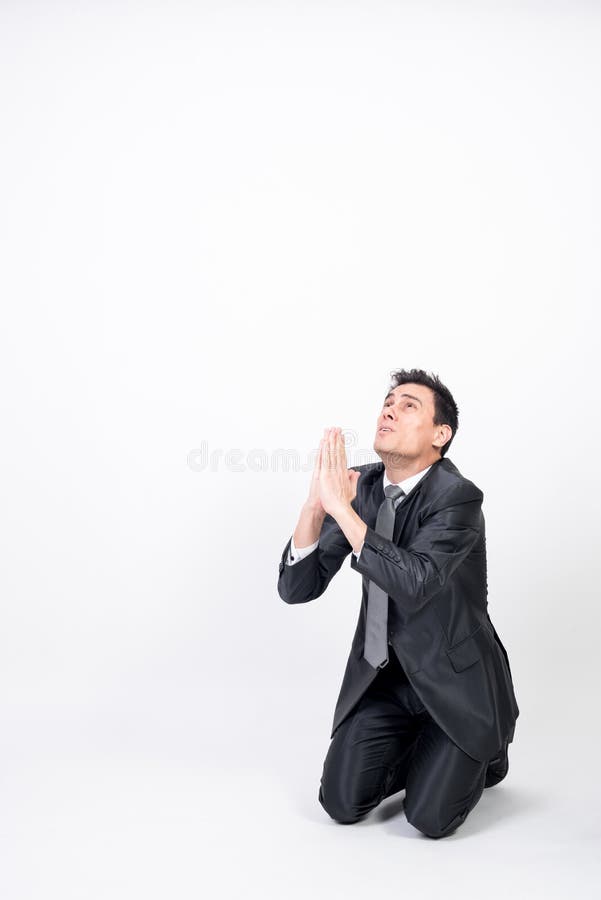 Man praying stock photo. Image of caucasian, copy, isolated - 178686014