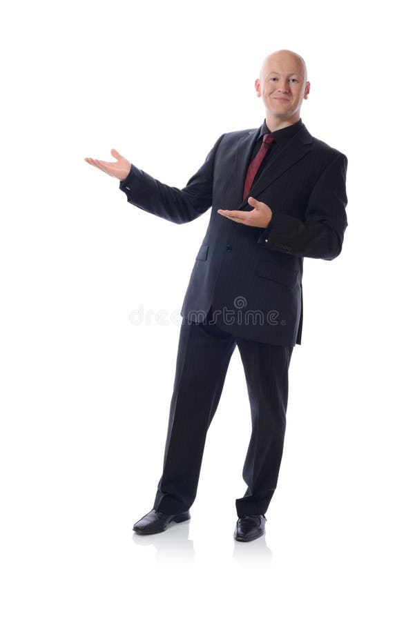 Man in suit presenting stock image. Image of demonstration - 26888537
