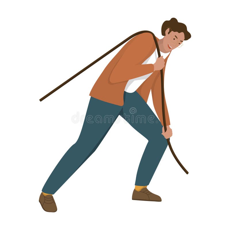 Strong Man Pulling Rope Stock Illustrations – 184 Strong Man Pulling ...