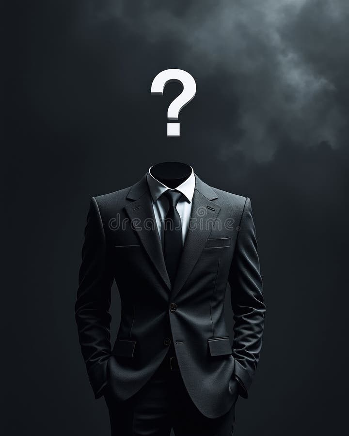 A Man in a Suit with a Question Mark Above His Head Representing ...