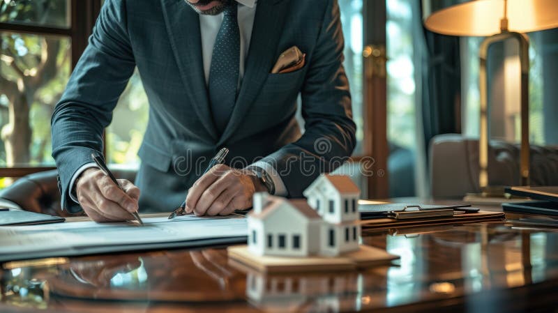 The Man Signing Contract.AI Generated Image Stock Photo - Image of ...