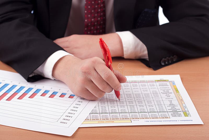 Man in Suit and Financial Papers Stock Photo - Image of deal, finance ...