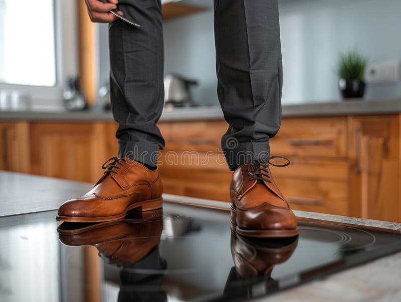 Man in a Suit is Skillfully Frying Eggs while Standing on Top of a ...