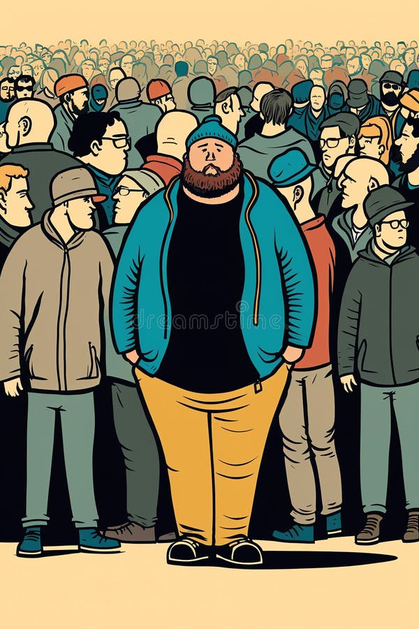 Man in a Suit Standing Amidst a Crowd Stock Image - Image of mass ...