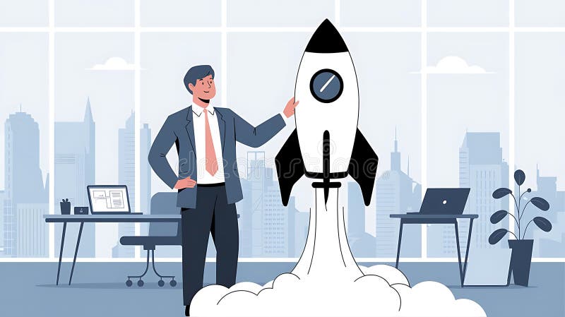 Businessman in Front of House with Office Attire and Success Concept ...