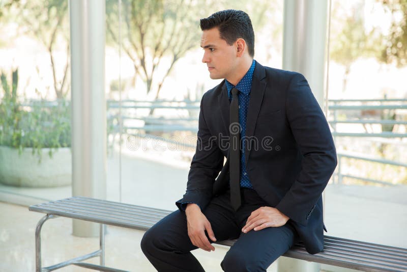 Man in a suit waiting stock image. Image of meeting, handsome - 47881353