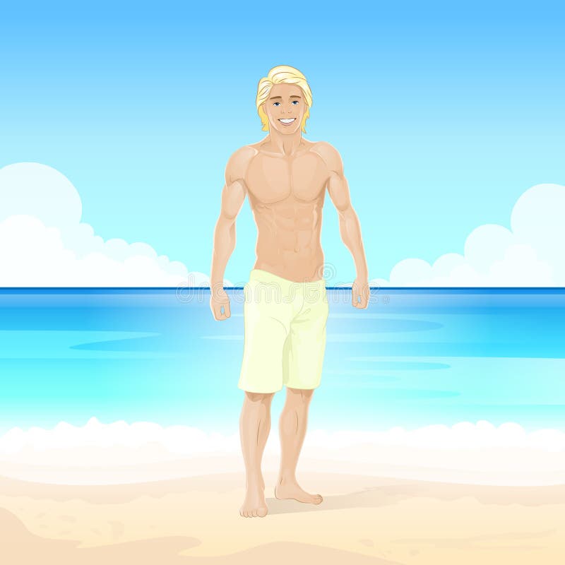 Cartoon Strong Guy Beach Stock Illustrations – 66 Cartoon Strong Guy ...