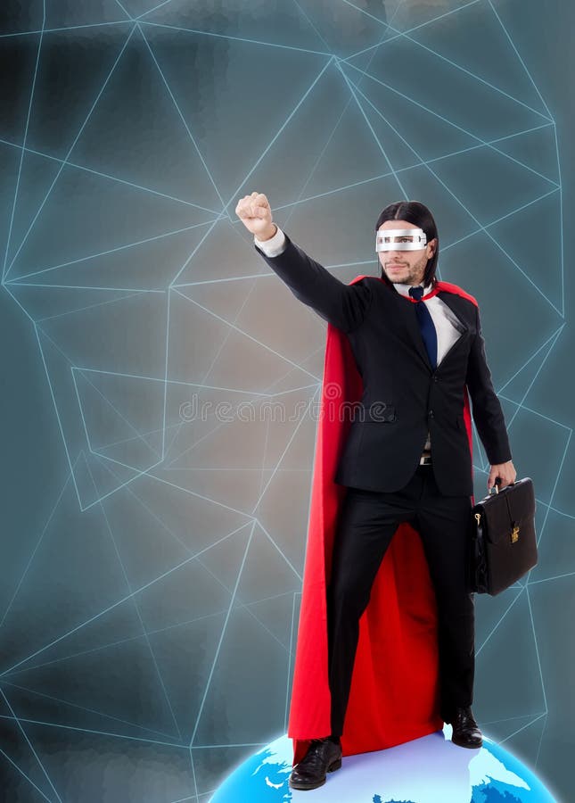 The Man with Superpowers Ruling the World Stock Image - Image of pose ...