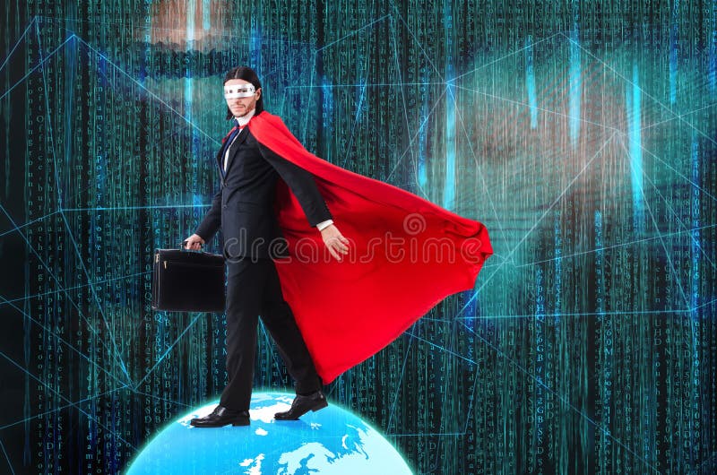 The Man with Superpowers Ruling the World Stock Photo - Image of global ...