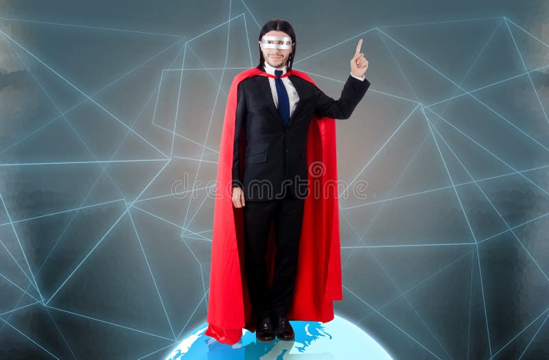 The Man with Superpowers Ruling the World Stock Image - Image of pose ...