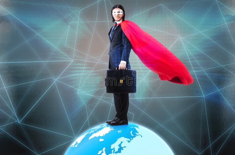 The Man with Superpowers Ruling the World Stock Photo - Image of ...