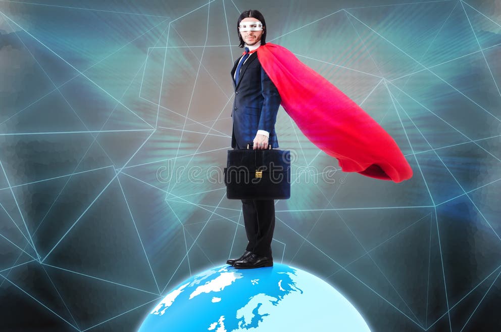 The Man with Superpowers Ruling the World Stock Photo - Image of ...