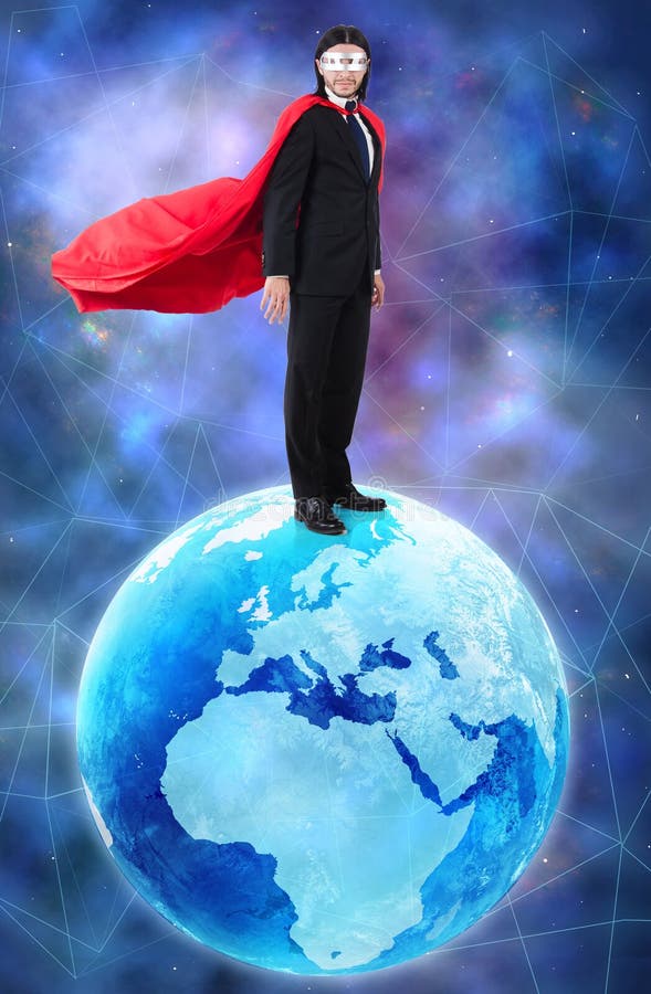 The Man with Superpowers Ruling the World Stock Image - Image of pose ...