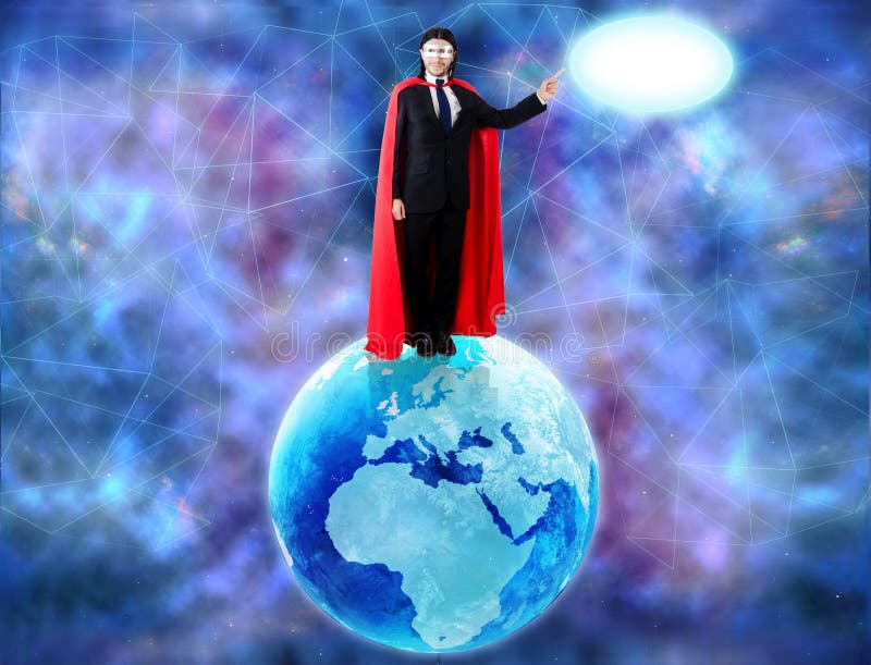 The Man With Superpowers Ruling The World Stock Image - Image of pose ...