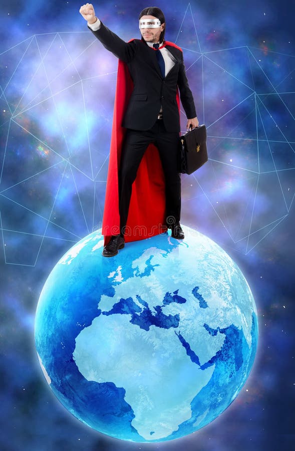 The Man with Superpowers Ruling the World Stock Image - Image of pose ...
