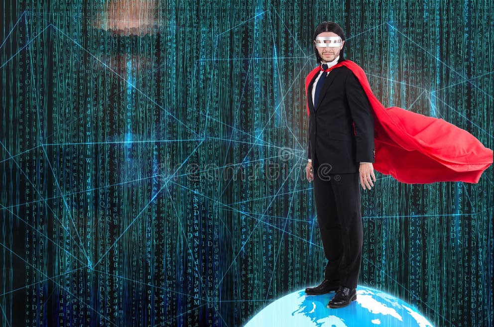 The Man with Superpowers Ruling the World Stock Photo - Image of global ...