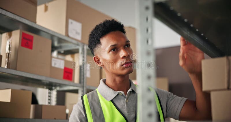 Man, Supply Chain and Quality Control with Tablet for Inspection, Order ...