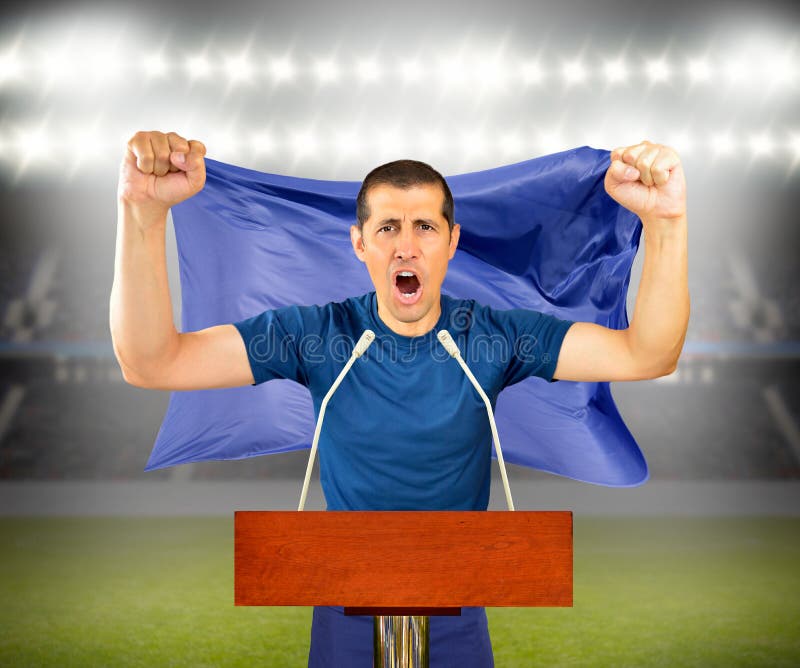 Screaming for the victory stock photo. Image of raised - 123220348