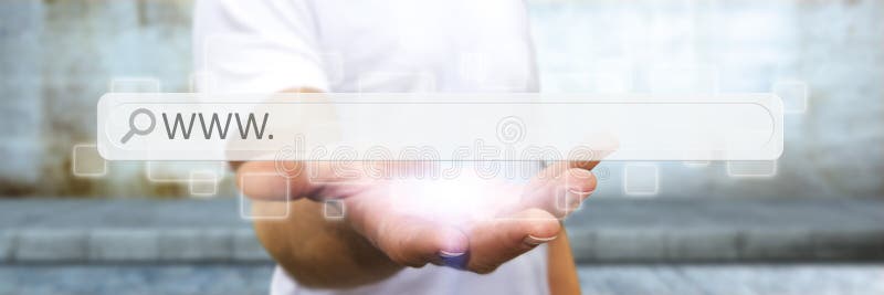 Man surfing on internet stock illustration. Illustration of http - 59091621