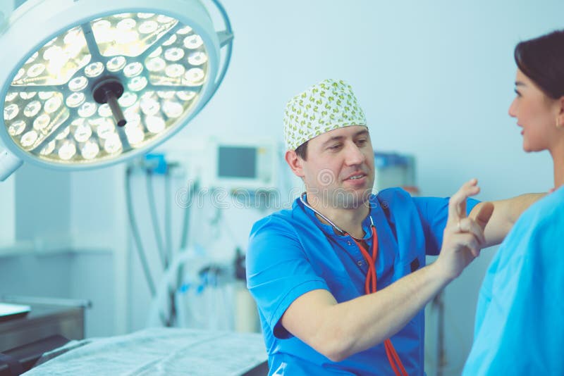 Man Surgeon at Work in Operating Room Stock Image - Image of clinic ...