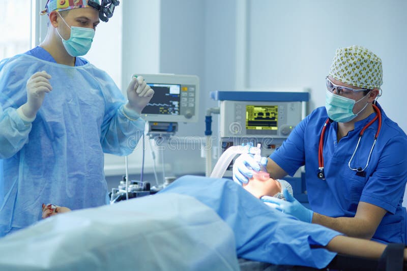 Man Surgeon at Work in Operating Room Stock Image - Image of patient ...