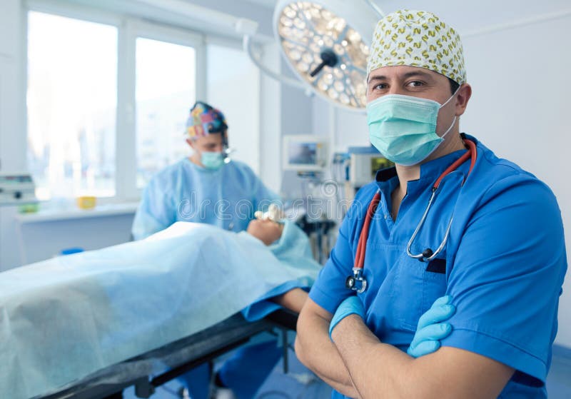 Man Surgeon at Work in Operating Room Stock Photo - Image of doctor ...