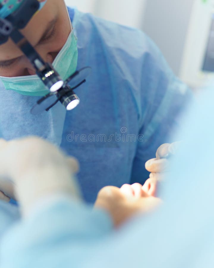 Man Surgeon at Work in Operating Room Stock Photo - Image of patient ...