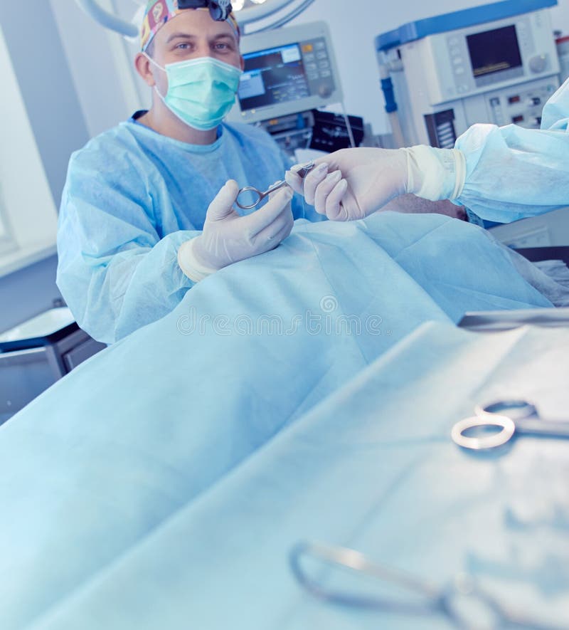 Man Surgeon at Work in Operating Room Stock Image - Image of doctor ...