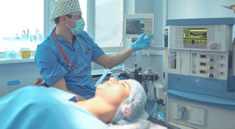 Man Surgeon at Work in Operating Room Stock Photo - Image of health ...