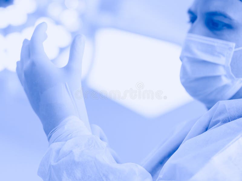Man Surgeon at Work in Operating Room Stock Image - Image of operating ...