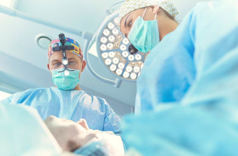 Man Surgeon at Work in Operating Room Stock Image - Image of clinic ...