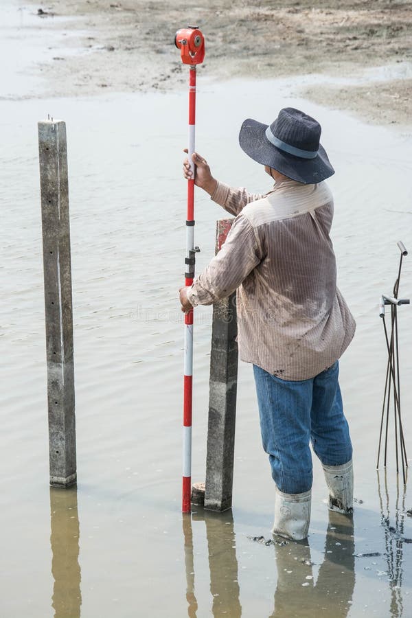 Man Survey Boundary of Area Editorial Stock Image - Image of ...