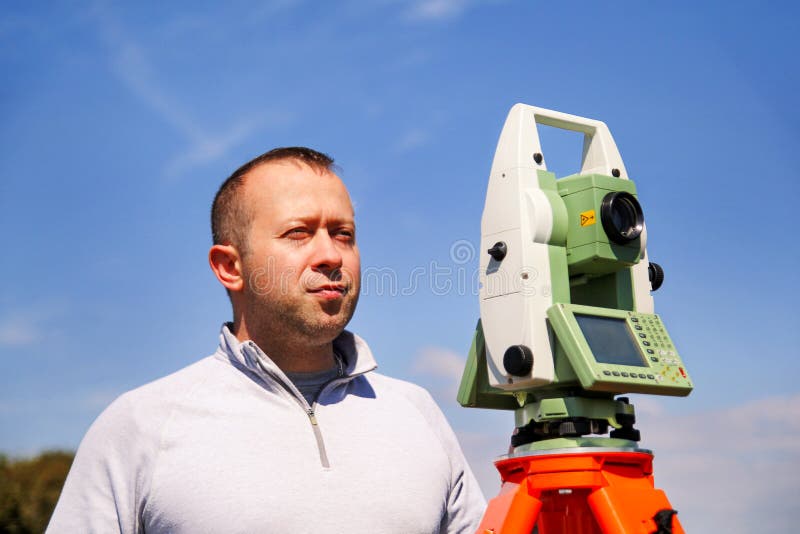 Surveyor at work stock photo. Image of industries, industry - 30107432