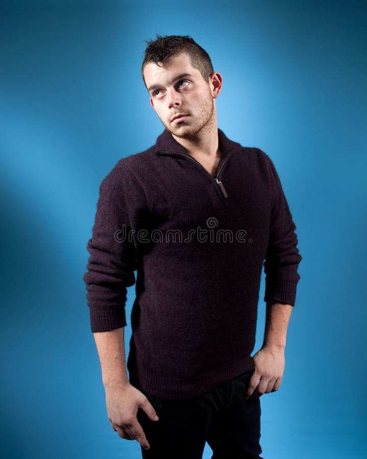 Man in Sweater stock image. Image of studio, caucasian - 16219739