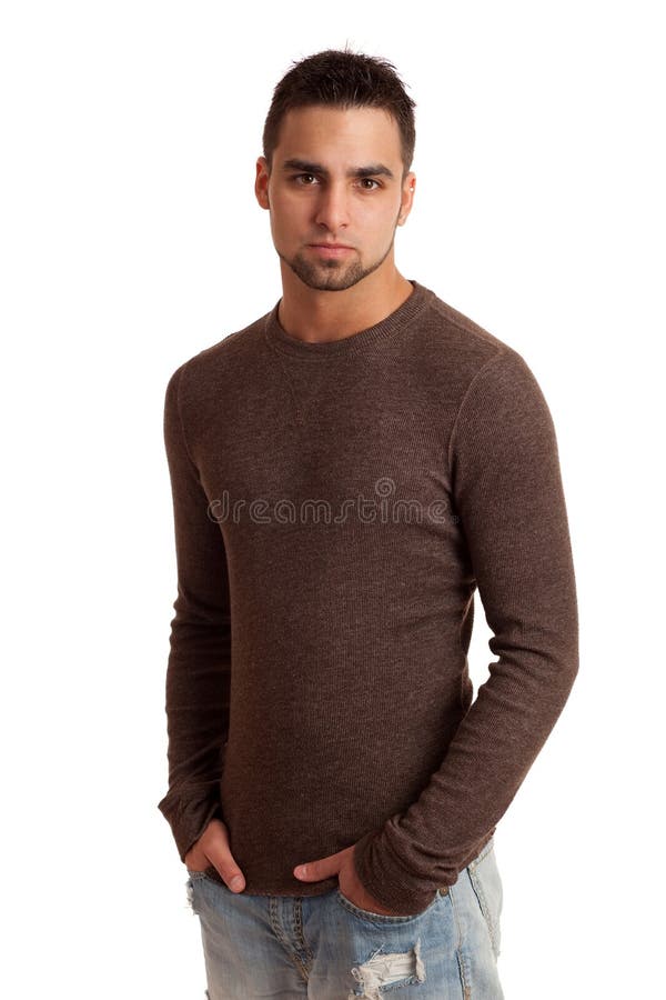 Man in Sweater and Jeans stock image. Image of caucasian - 19628681