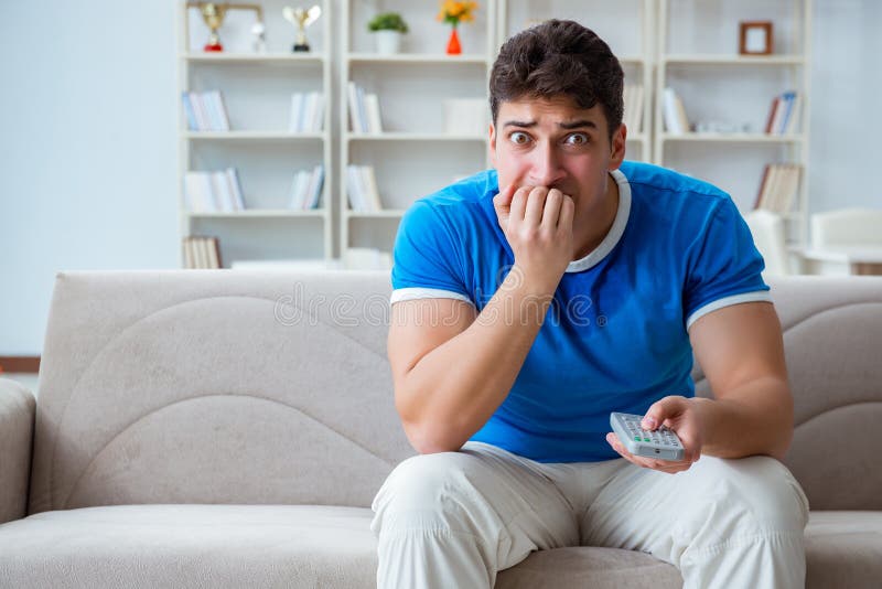 The Man Sweating Excessively Smelling Bad at Home Stock Photo - Image ...