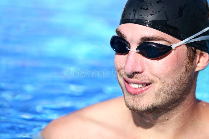Man Swimmer Portrait stock image. Image of pool, portrait - 23566599