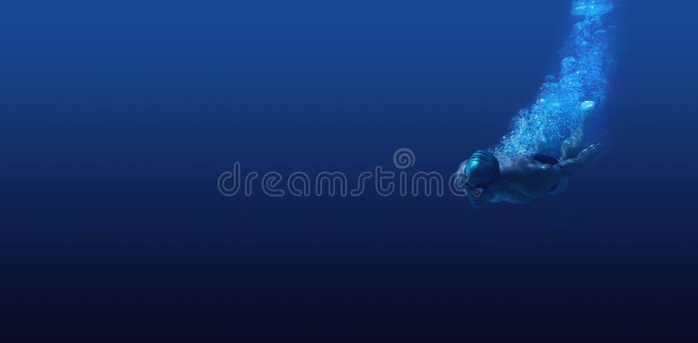 Man swimming in blue water stock photo. Image of swimming - 392124342