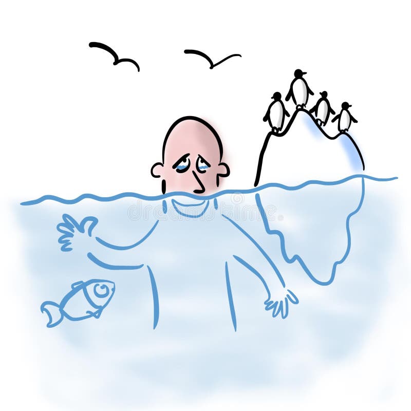 Plunge into cold water stock vector. Illustration of secure - 24020836