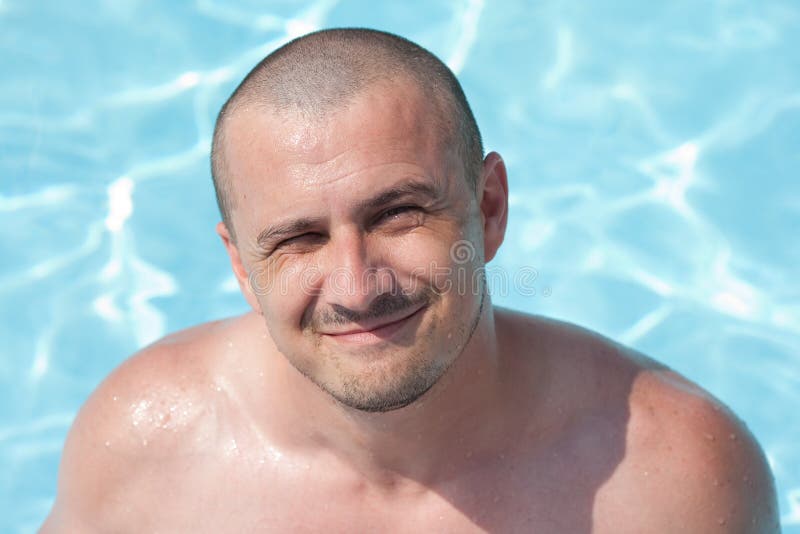 Man in the swimming pool stock photo. Image of water - 10284334