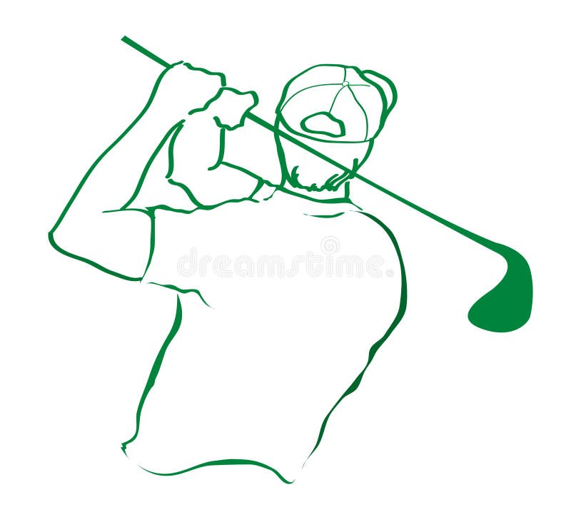 Man swinging golf vector stock vector. Illustration of lifestyle - 92508273