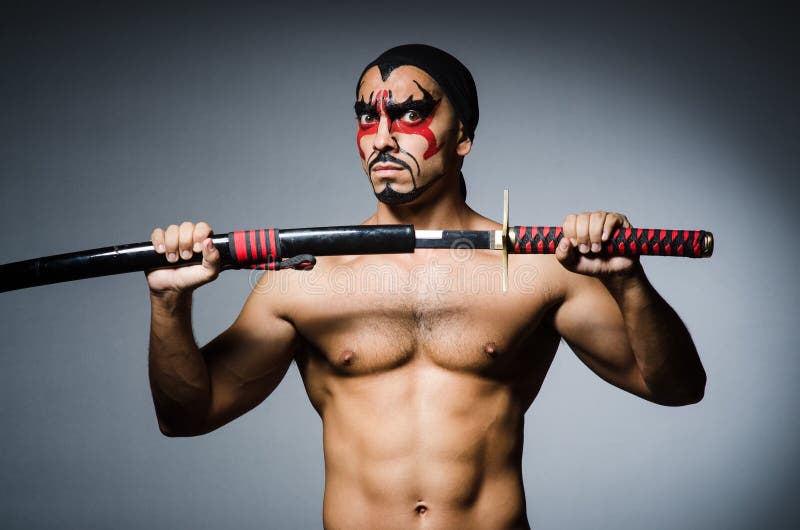 Man with sword stock photo. Image of asian, japanese - 34868676